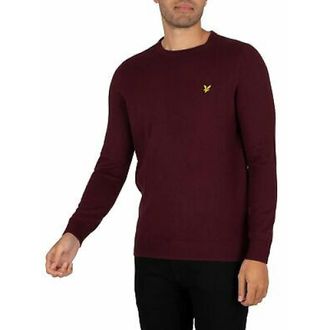 Lyle & Scott Baumwoll-Merino Creweck Pullover - - Knitwear - Herren - Lila - 2XL