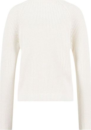Fynch-Hatton Strickjacke wei&szlig;,Casual,Baumwolle,Unifarben,V-Ausschnitt,Lang,Casual Fit