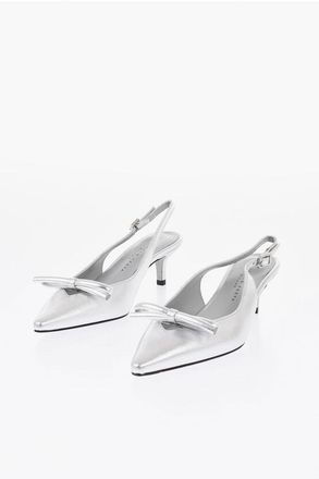 Roberto Festa Milano Lam&eacute; Leather Slingback Pumps SENYA with 5cm Heel size 35