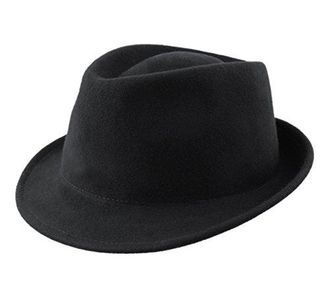 Classic Italy Chapeau Trilby Pliable, imperm&eacute;able, Feutre Homme ou Femme Nude Felt Trilby - Taille 61 cm - Noir
