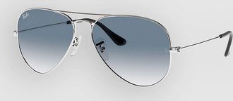 Ray-Ban Aviator Large Metal Silver Sonnenbrille clear gradient blue