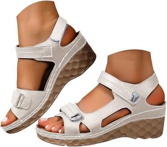 Generic Sandales &agrave; lani&egrave;res pour femme - Sandales orthop&eacute;diques habill&eacute;es d&eacute;t&eacute; 2026 &agrave; bout ouvert avec soutien de la vo&ucirc;te plantaire - Sandales d&eacute;contract&eacute;es 