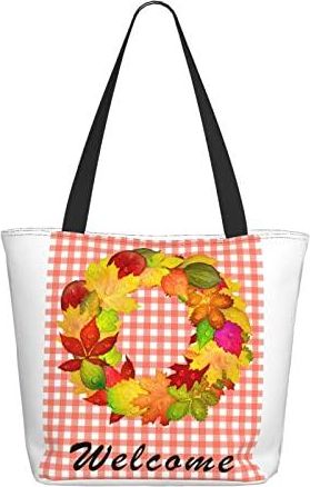 AOOEDM Welcome Wreath Ladies Shopping Bag 13x11x7in.Le cadeau parfait pour la Saint-Valentin.Cest de la Saint-Valentin pour maman, fille, &eacute;pouse, etc