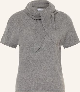 Mrs & Hugs Mrs & Hugs Strickshirt Aus Cashmere Mit Abnehmbarem Schal grau