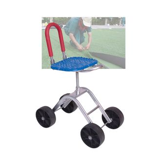 Generic Rollbarer Gartenarbeitsstuhl Mit R&auml;dern, Verstellbarem 360&deg;-Drehsitz, Faltbarer Gartenhelfer for Rasen Und Garten(Blue)