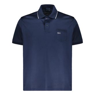 Paul & Shark Kurz&auml;rmeliges Polohemd - - Tops - Herren - Blau - XL