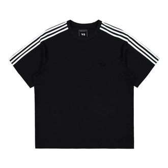 Yohji Yamamoto 3-Streifen Raglan-&Auml;rmel T-Shirt - - Tops - Herren - Schwarzk - L