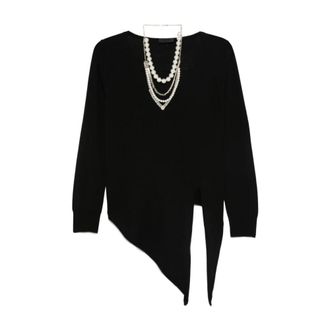Liu Jo Schwarzer Pullover f&uuml;r Frauen - - Knitwear - Damen - Schwarzk - L