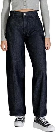 Calvin Klein Jeans Femme, Jeans, Bleu, Taille: W30 Jean Skinny Taille Haute avec Poches