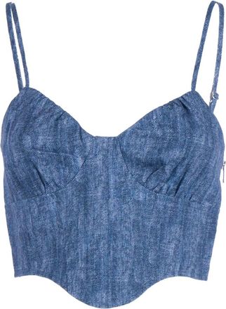 Ermanno Scervino Femme, Tops, Bleu, Taille: 38 FR D&eacute;bardeur