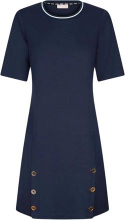 Liu Jo Femme, Robes, Bleu, Taille: 34 FR Robe Bleue en Jersey avec Col Rond