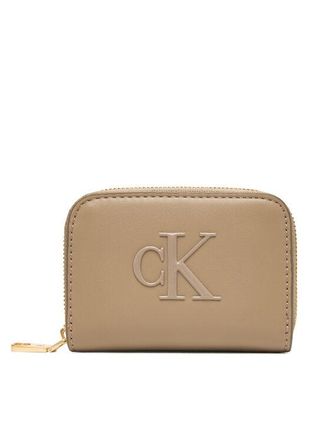 Calvin Klein Geldb&ouml;rse Bold Ck Medium Zip Around LV04F1154G Beige