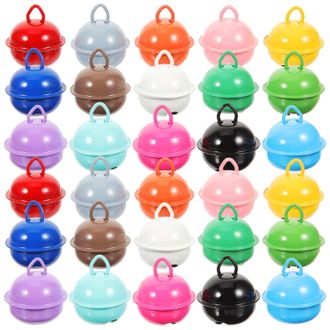Artibetter 50st&uuml;cke Glockenanh&auml;nger aus Eisen zum Selbermachen f&uuml;r Armb&auml;nder Taschenanh&auml;nger und Weihnachtsdekoration Bunte DIY-Glocken-Ornamente