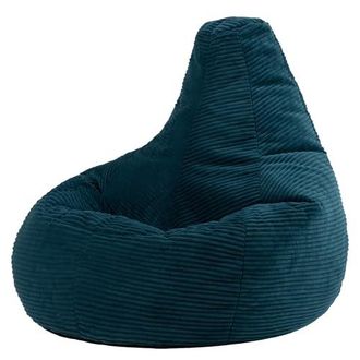 Icon Brand Dalton Sitzsack Cord, Blaugr&uuml;n, Gaming Sitzsack Erwachsene mit F&uuml;llung, Bean Bag, Cord Sessel, Lounge Sessel, Lounge Stuhl, Schlafzimmer, Wohnzimmer, 