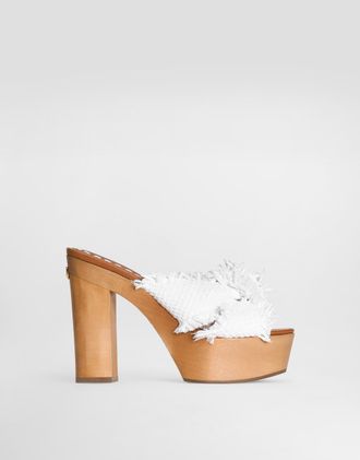 Dolce & Gabbana Sandalo Zeppa - Frau Sandalen Und Wedges Mehrfarbig 39.5