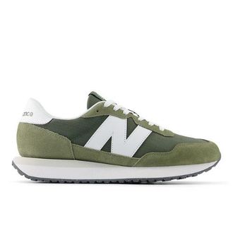 New Balance Homme 237 en Vert/Blanc, Suède/Mesh, Taille 40.5 Large