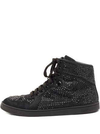 Gucci Coda High-Top-Sneakers mit Kristallen - Schwarz