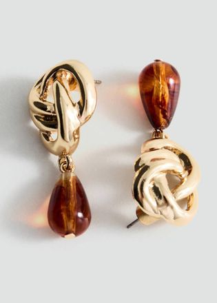 Mango Boucles doreilles pendantes en forme de goutte or - Femme - Taille unique - MANGO