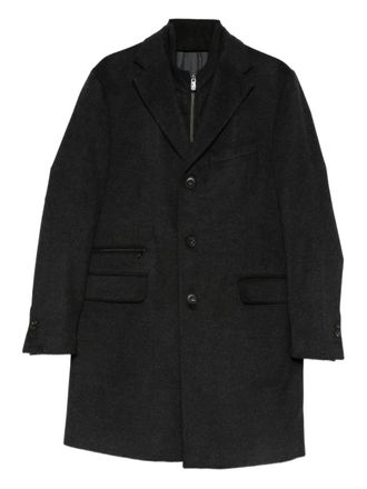 Corneliani Einreihiger Mantel mit Klappentasche - Schwarz