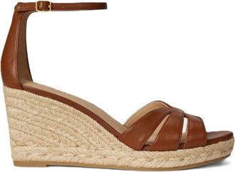 Ralph Lauren Femme, Chaussures, Brun, Taille: 38 EU Nellie Espadrille en cuir nappa