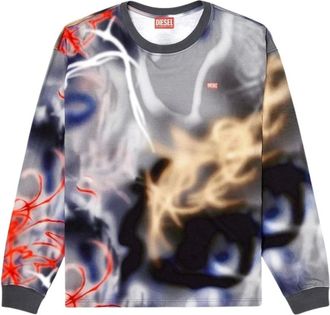 Diesel Homme, Sweatshirts et sweats &agrave; capuche, Multicolore, Taille: L T-Boxt-Ls-V4 T-Shirt