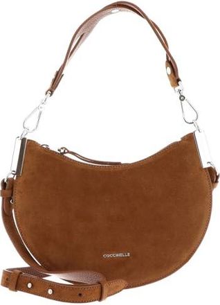 Coccinelle Cuir sac à épaule bandoulière Sunup Suede Shoulder Bag Cognac marron clair