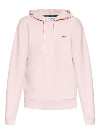 Lacoste hoodie et effet piqué - Rose