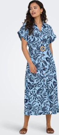 Only Hemdblusenkleid in Cerulean-Blau