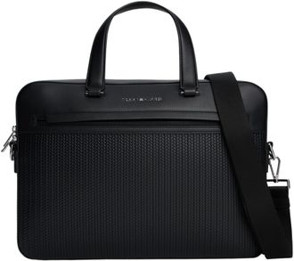 Tommy Hilfiger Herren Th Woven Computer Bag Am0am13660 Computertasche, Black (Black)