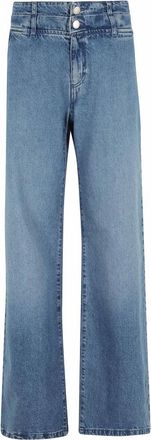 Federica Tosi Femme, Jeans, Bleu, Taille: W27 Double Belted Jeans
