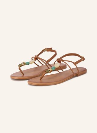Inuovo Zehentrenner Mit Schmucksteinen beige