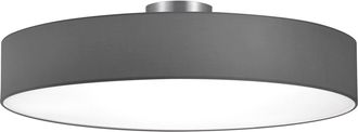 Trio home24 Deckenleuchte II Ø 65cm Grau Webstoff E27