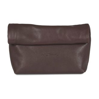 Cortana Delhi L- gro&szlig;e dunkellila Lederclutch - - Bags - Damen - Lila - ONE SIZE