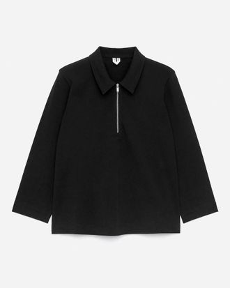 Arket Oberteil Mit Kurzem Rei&szlig;verschluss -Schwarz