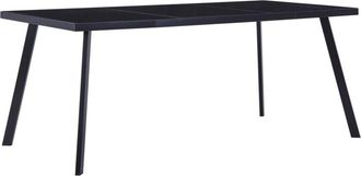 vidaXL Esstisch Schwarz 160 x 80 x 75 cm Hartglas Vidaxl