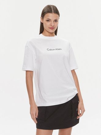 Calvin Klein T-Shirt Hero Logo Oversized T Shirt K20K206778 Weiß Regular Fit