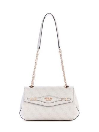 Guess Katya Convertible Crossbody Flap, Sac &agrave; bandouli&egrave;re Femmes, Logo Blanc, Taille Unique