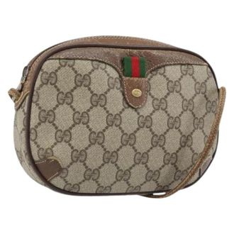 Gucci Pre-owned Vintage Canvas Schultertasche - - Pre-owned - Damen - Beige - ONE SIZE