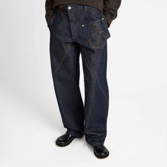 J.W.Anderson Indigo twisted-denim jeans