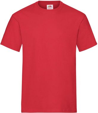 Fruit Of The Loom Herren Regular Fit T-Shirt Heavy Cotton Tee Shirt 5 pack, Rot (Red), XXL