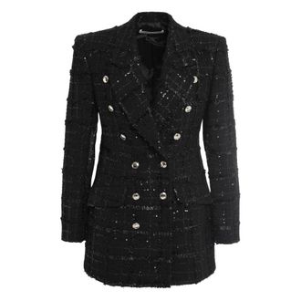Alessandra Rich Femme, Vestes, Noir, Taille: 38 FR Veste Crois&eacute;e &Eacute;l&eacute;gante