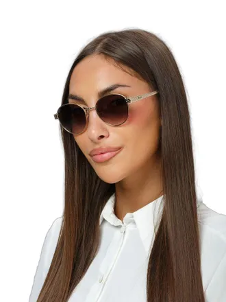 Just Cavalli SJC181 Polished Rose Gold Metal Sunglasses - Rose gold