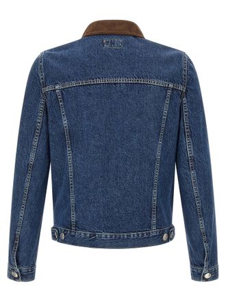 Brunello Cucinelli Denim and Suede Jacket - Blue