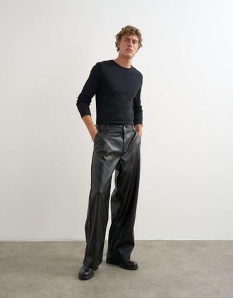 Topman pantalon coupe ample noir