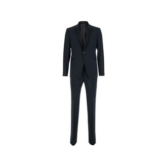 Giorgio Armani Anzug aus Schurwolle mit Einreiher - - Suits - Herren - Blau - 2XL
