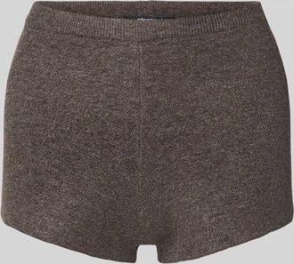 Gina Tricot Slim Fit Shorts mit Woll-Anteil in Strick-Optik
