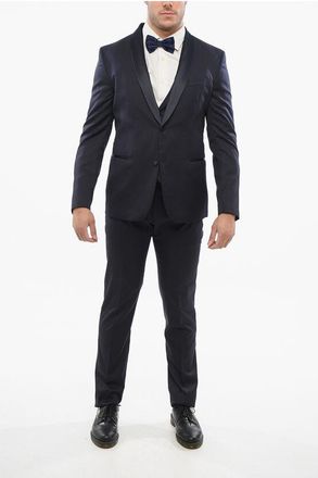 Corneliani CERIMONIA Three-Pieces RESET Suit with Satin Details Größe 54