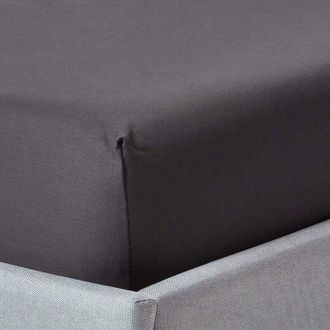 Homescapes Homescapes - Luxus Spannbettlaken 180x200 cm anthrazit Satin-Spannbetttuch 100% &auml;gyptische Baumwolle Bettlaken mit Gummizug Fadendichte 1000