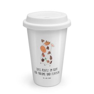 Mr. & Mrs. Panda To Go Becher Kuh - Geschenk, Bauernhof, Spruch, Kaffee Thermobecher, Thermotasse, Thermotasse mit Deckel, Hoftiere, Coffe To Go