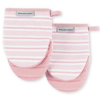 KitchenAid Albany Mini-Ofenhandschuh-Set, getrocknete Rose, 14 x 20,3 cm, 2 St&uuml;ck